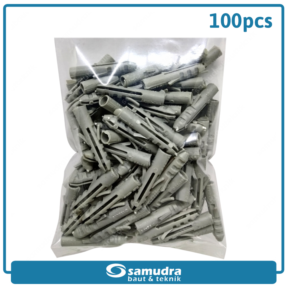 Jual Angkur Tembok S6 100 pcs Skrup Beton Lubang Dinding Baut Bata Ringan | Shopee Indonesia