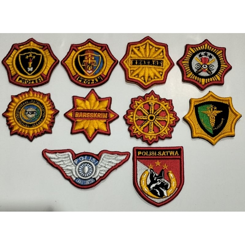 Jual bordir timbul bet roda polri ukuran kantong seluruh indonesia ...