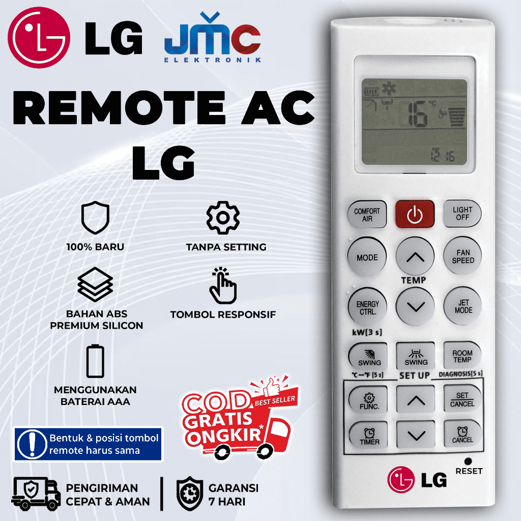 Jual Remot / Remote AC LG Dual inverter 100% original pabrik | Shopee ...