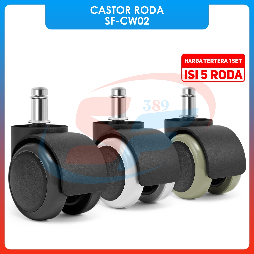 Jual Castor Roda Tancap Kursi Kantor Kursi Gaming Roda Karet PU SF-CW02 ...