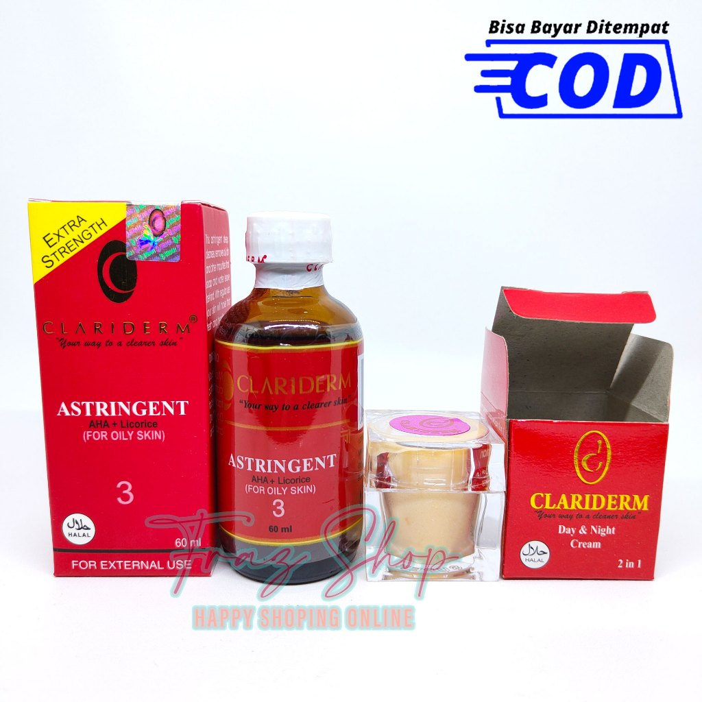 Jual Cream Super Clariderm Siang Malam Plus Toner Clariderm Astringen ...