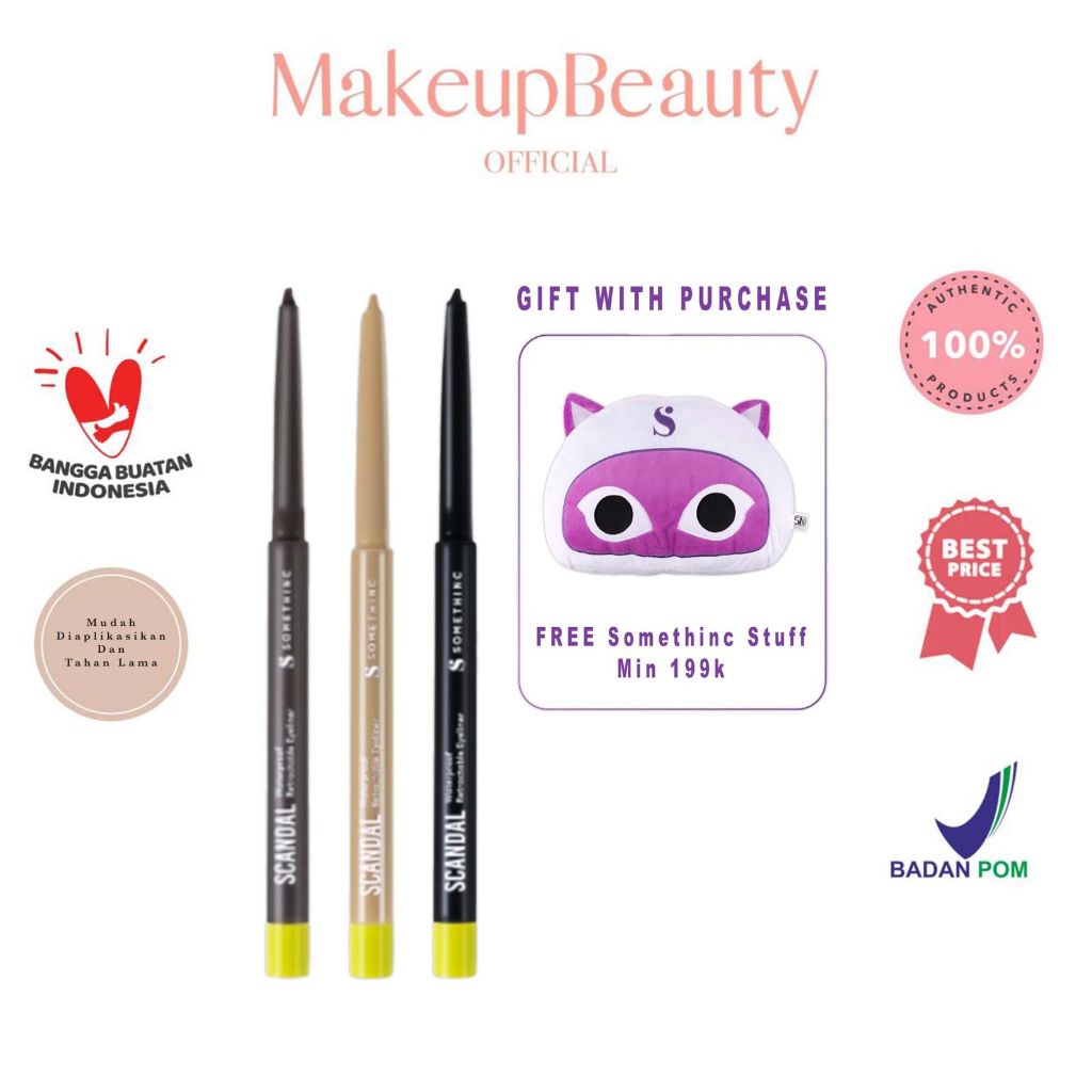 Jual SOMETHINC Scandal Waterproof Retractable Eyeliner | Shopee Indonesia