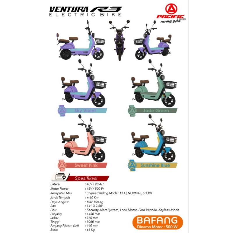 Jual Sepeda Listrik Pacific VENTURA R3 E bike | Shopee Indonesia