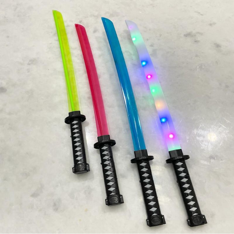 Jual 031 Mainan pedang ninja samuray deadpool sensor gerak led panjang ...