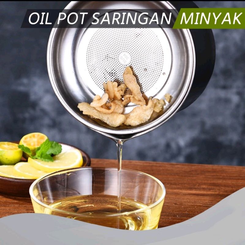 Jual mug penyaring minyak sisa gorengan / oil pot saringan minyak ...