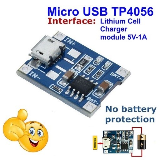 Jual TP4056 Micro USB Lithium Battery Charging Module Output 5A charger ...
