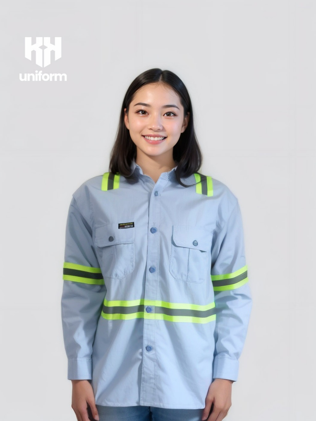 Jual KEMEJA KERJA SAFETY/ lapangan/ outdoor/ PDL lengan panjang warna ...