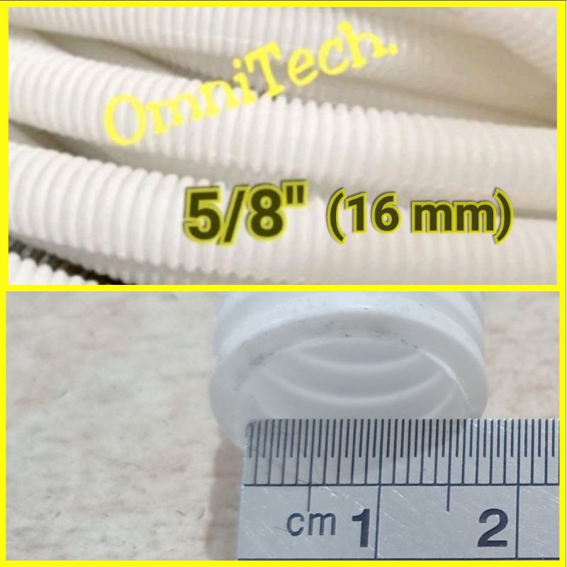Jual Selang Flexible Pipa Listrik PVC Pembuangan Air AC 5/8" 16mm Ecer ...