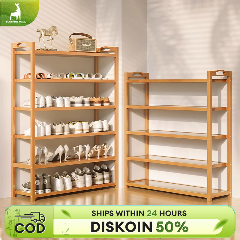 Jual Rak Sepatu Susun Kayu Rak Bamboo Penyelenggara Rak Sandal Rak ...
