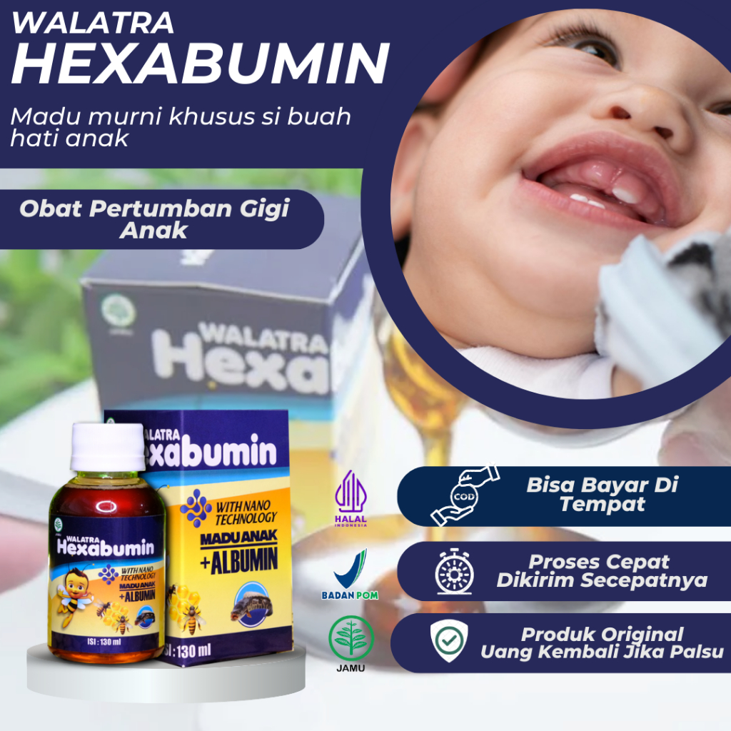 Jual Hexabumin Madu Anak - Obat Mempercepat Pertumbuhan Gigi Anak, Gigi ...