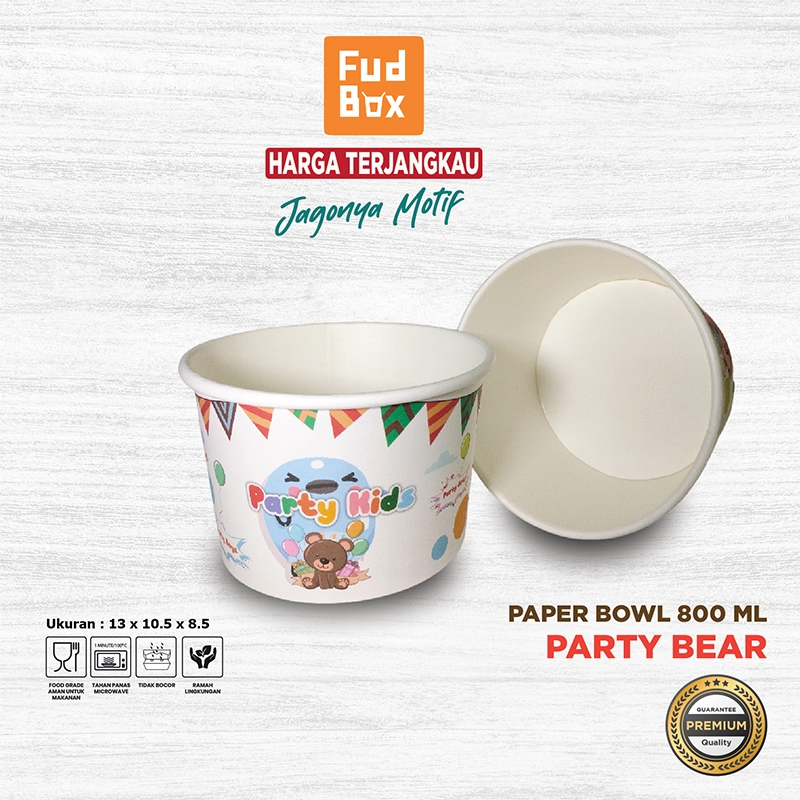 Jual Paper Bowl 800 ml + Tutup | Paper Rice Bowl Mangkok Kertas Motif ...