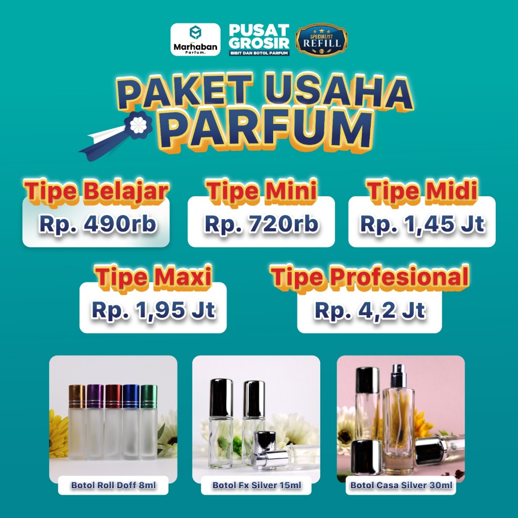 Jual PAKET USAHA PARFUM TIPE PROFESIONAL - MERACIK PARFUM - AROMA BEBAS ...