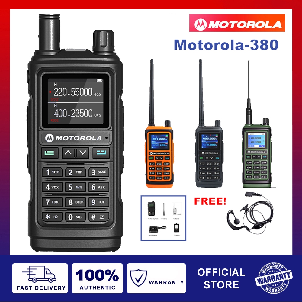 Jual [ READY STOK ] HT Official Motorola 380 VHF/UHF Dual Band Total ...