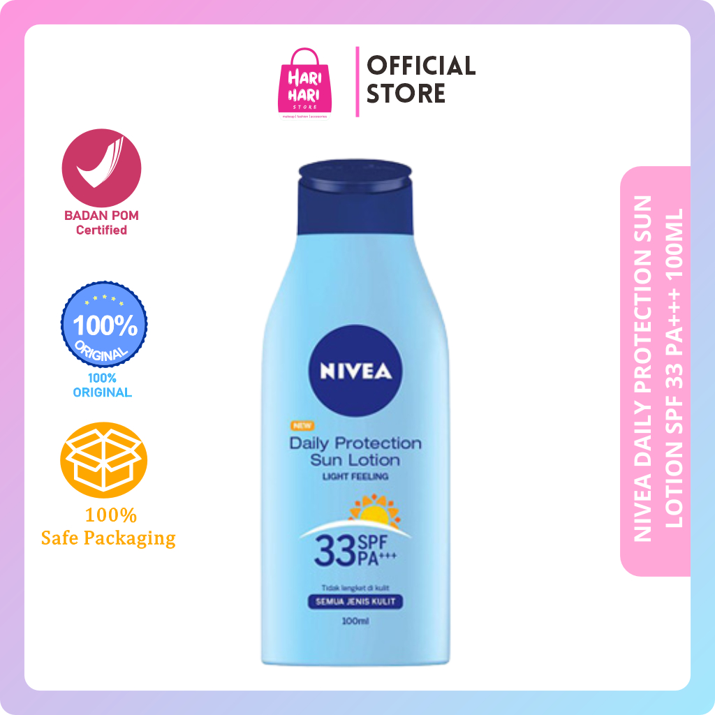 Jual Nivea Daily Protection Sun Lotion SPF 33 PA+++ 100ml | Shopee ...