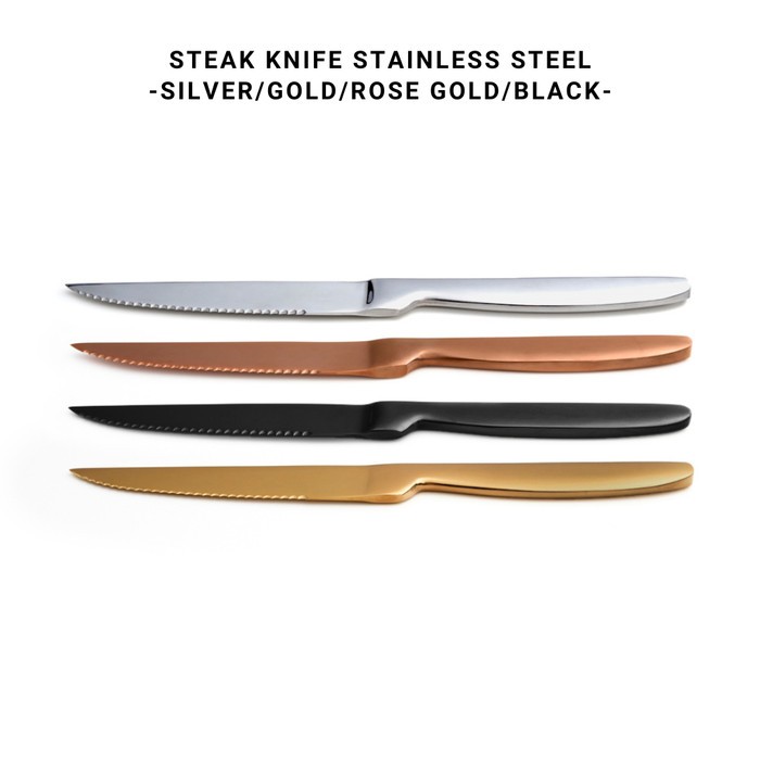 Jual Pisau Steak Stainless/Stainless Steak Knife - 22 cm | Shopee Indonesia