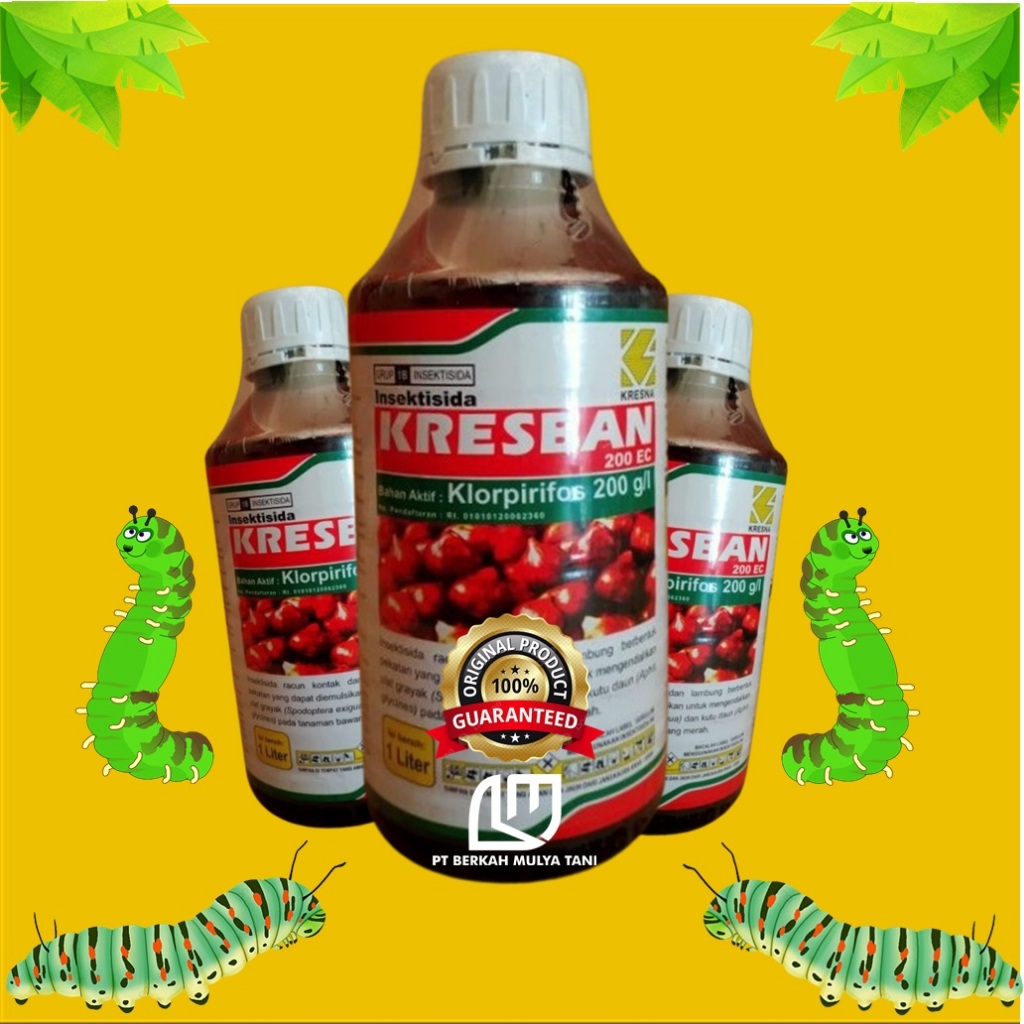 Jual Insektisida Kresban 200EC 1 Liter Obat Pembasmi Ulat Grayak ...