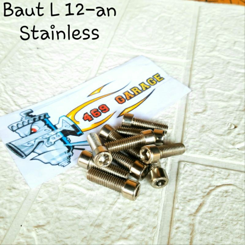 Jual Baut L Ukuran M8 12-an Baja Stainless Anti Karat Ulir Kanan & Kiri | Shopee Indonesia