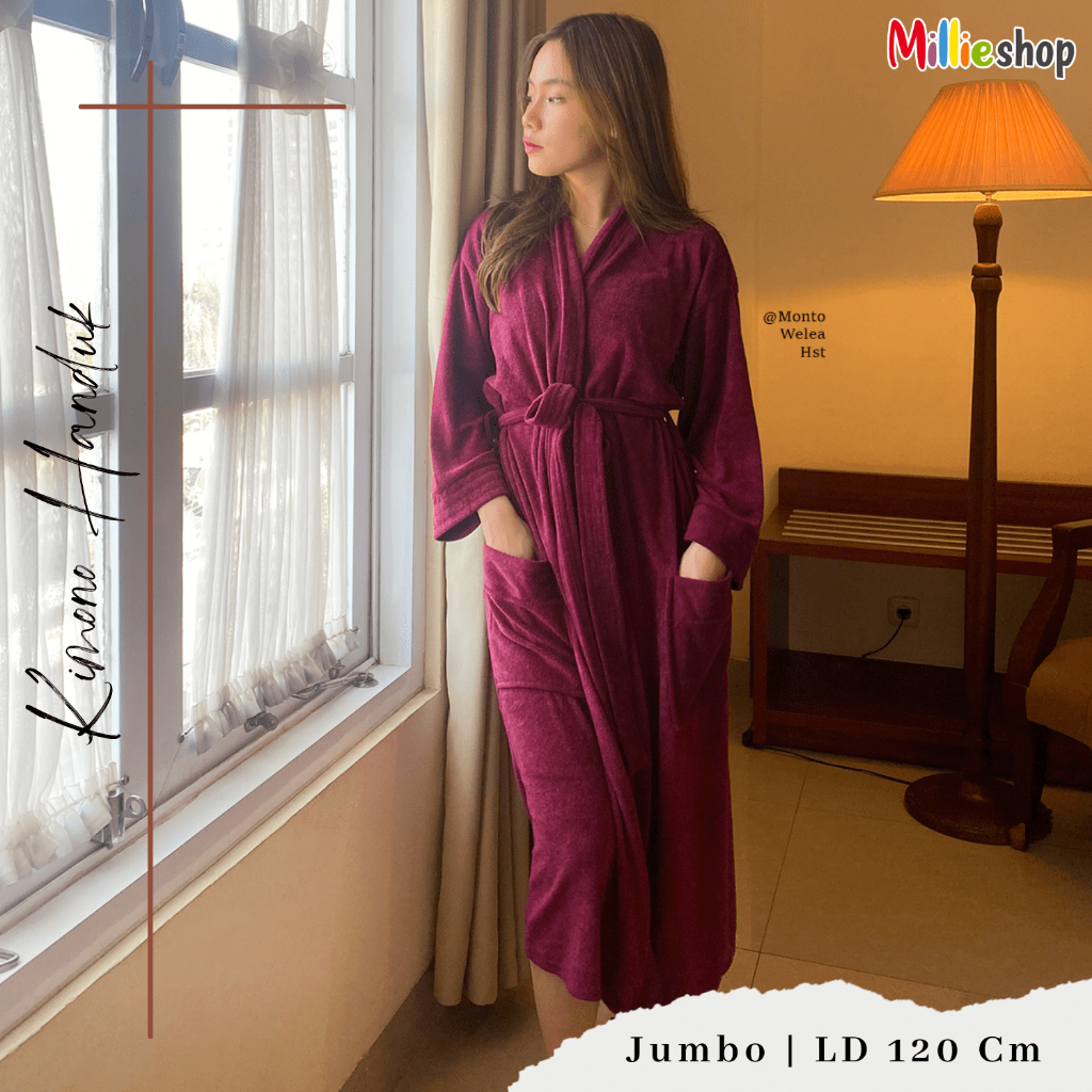 Jual Handuk Kimono Dewasa Jumbo Ld 120 cm/ Polos / Jubah Mandi Dewasa ...