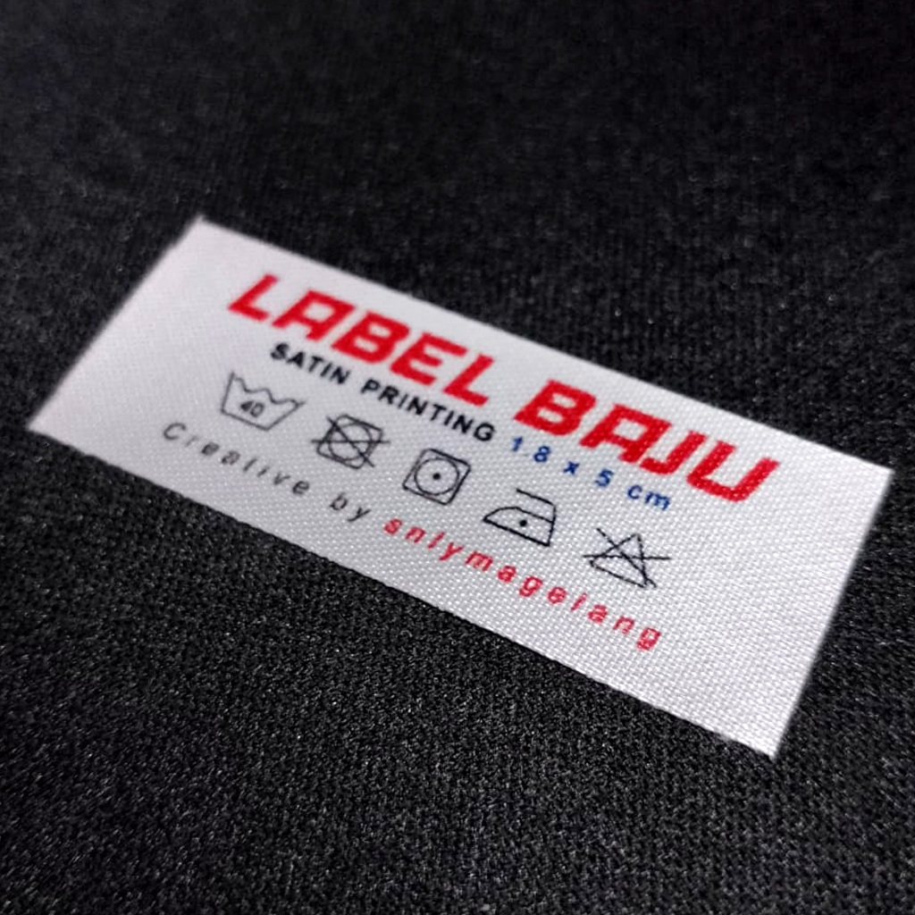 Jual Label Baju Satin Printing 100pcs Ukuran 1.8cm | Shopee Indonesia