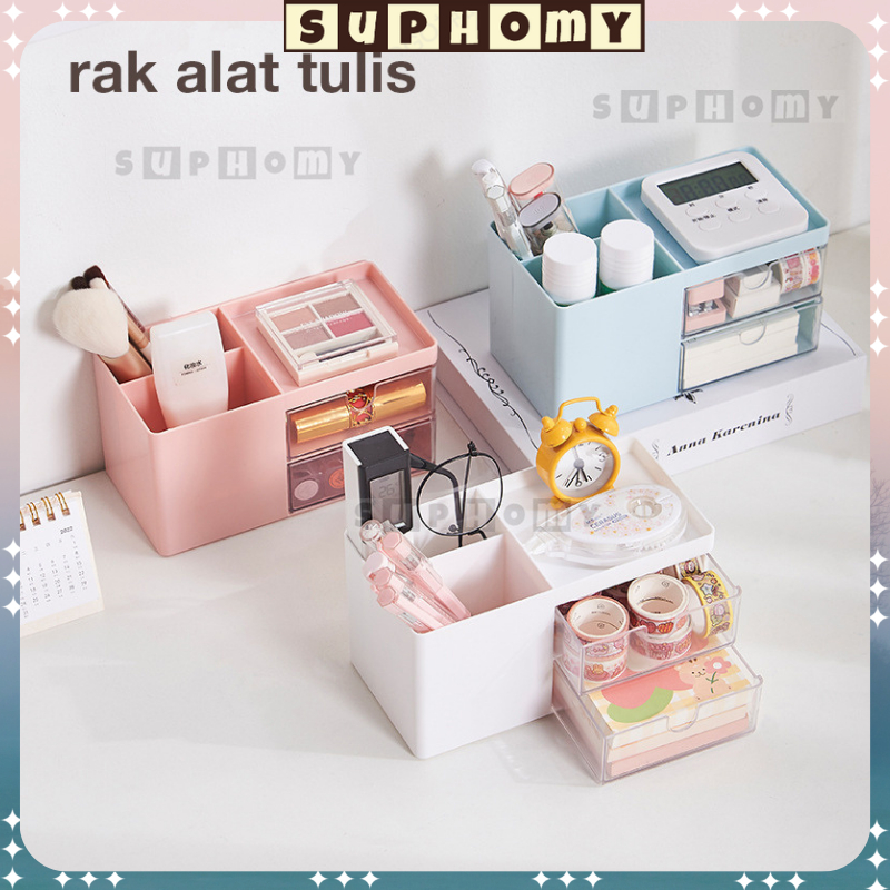Jual kotak pensil Organizer stationery/Kotak Pensil Meja Laci mini ...