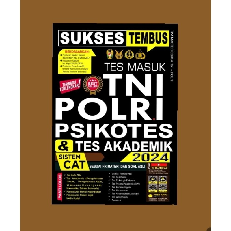 Jual Buku Sukses Tembus Tes Masuk Tni Polri Psikotes And Tes Akademik