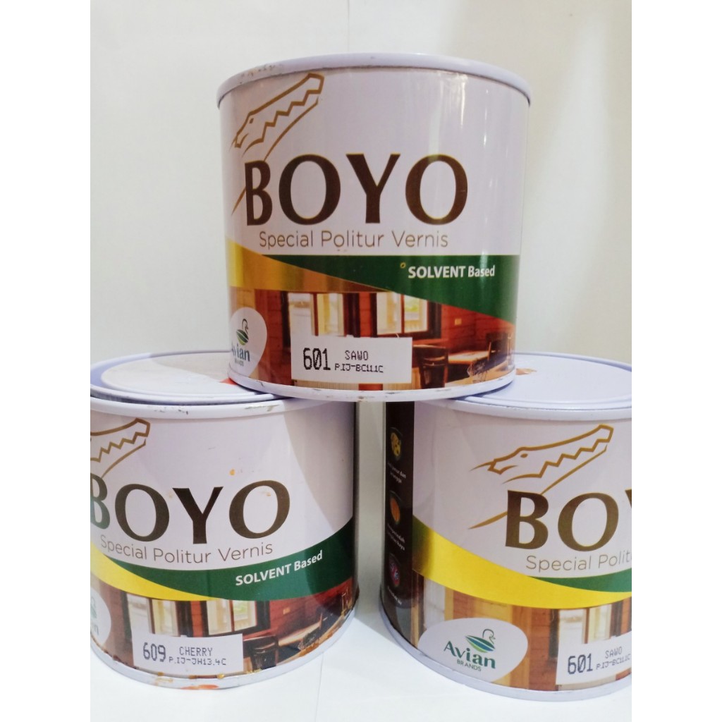 Jual CAT POLITUR VERNIS PLITUR PERNIS BOYO 0.5LTR AVIAN campur tiner ...
