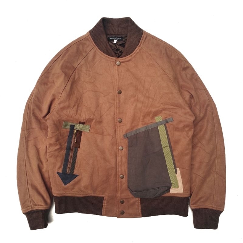 Jual A.blue Garment New York Faux Suede Bomber Jacket Rework | Shopee ...