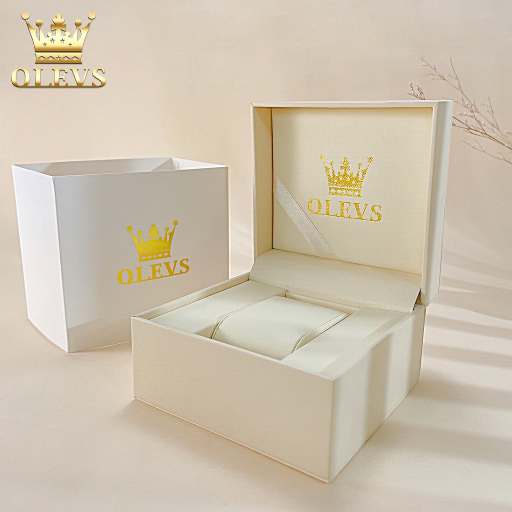 Jual OLEVS Jam Tangan Original Kulit Boxes Fashion Kotak Berkualitas ...