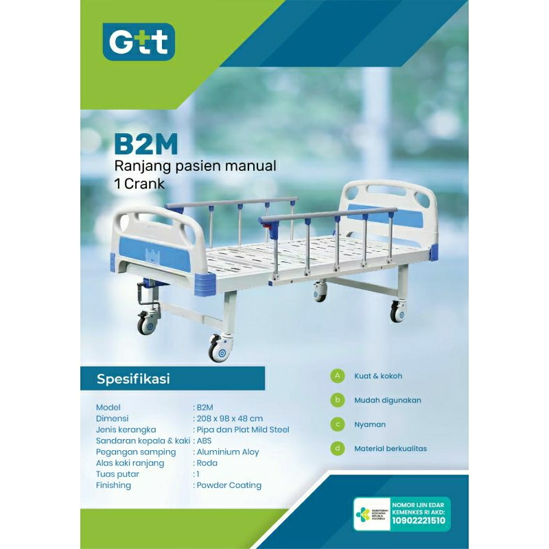 Jual Bed Pasien 1 Crank ABS GTT Lunalife Izin Edar AKD Promo Diskon ...