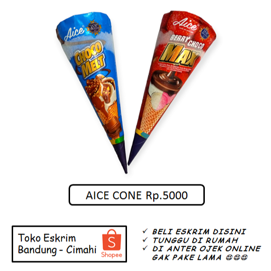 Jual Es Krim Ice Cream Eskrim Aice Cone Corong Choco Melt Berry Max Cornetto Bandung Cimahi ...