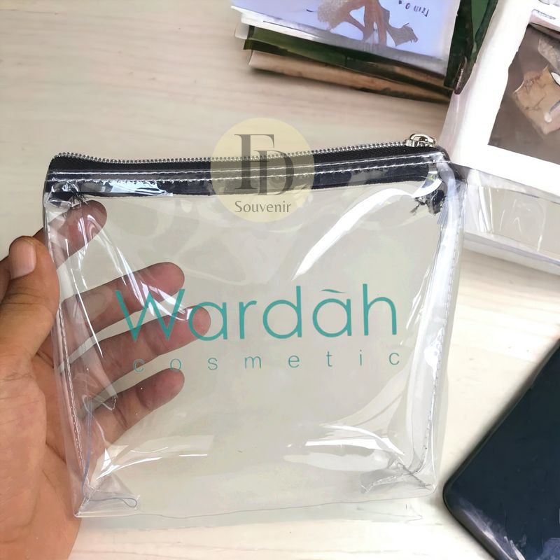 Jual Pouch mika kosmetik / pouch transparan bisa Custom ukuran dan logo ...