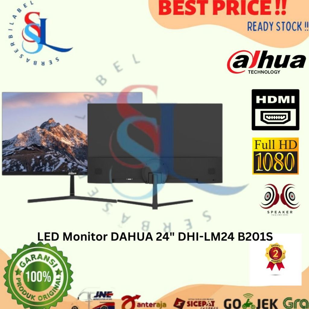 Jual LED Monitor DAHUA 24" DHI-LM24-B201S -V2 FHD 100hz Bezelless | Shopee Indonesia