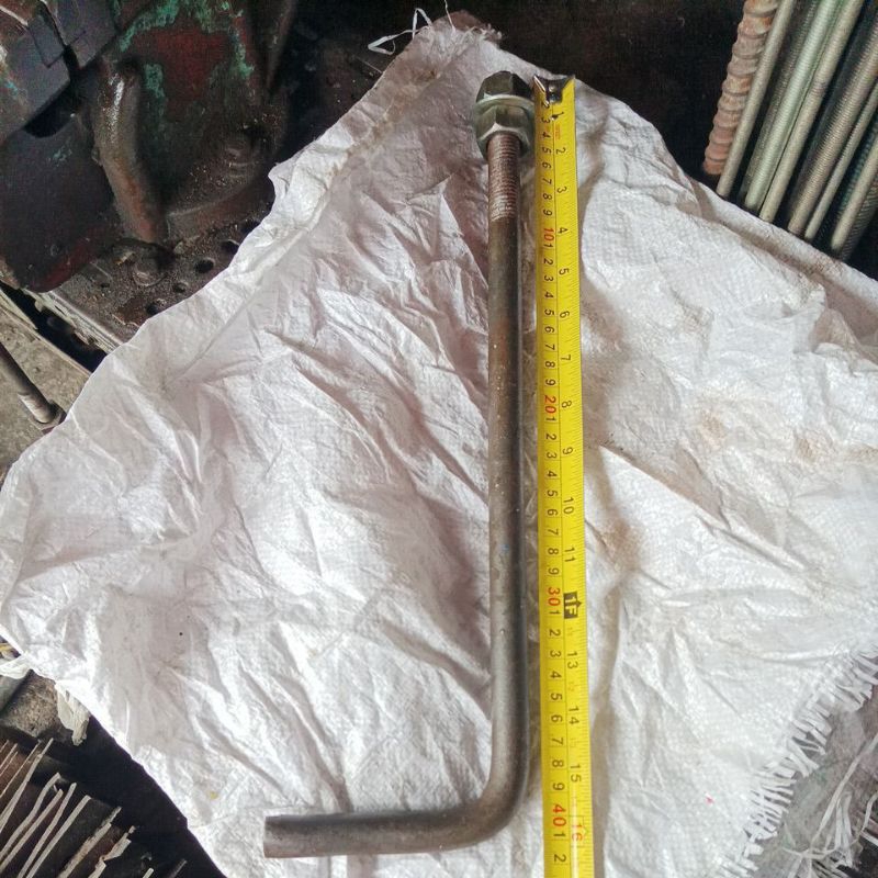 Jual baut angkur L m19 x 400mm x 100mm atau anchorbolt L 3/4x40x10cm ...