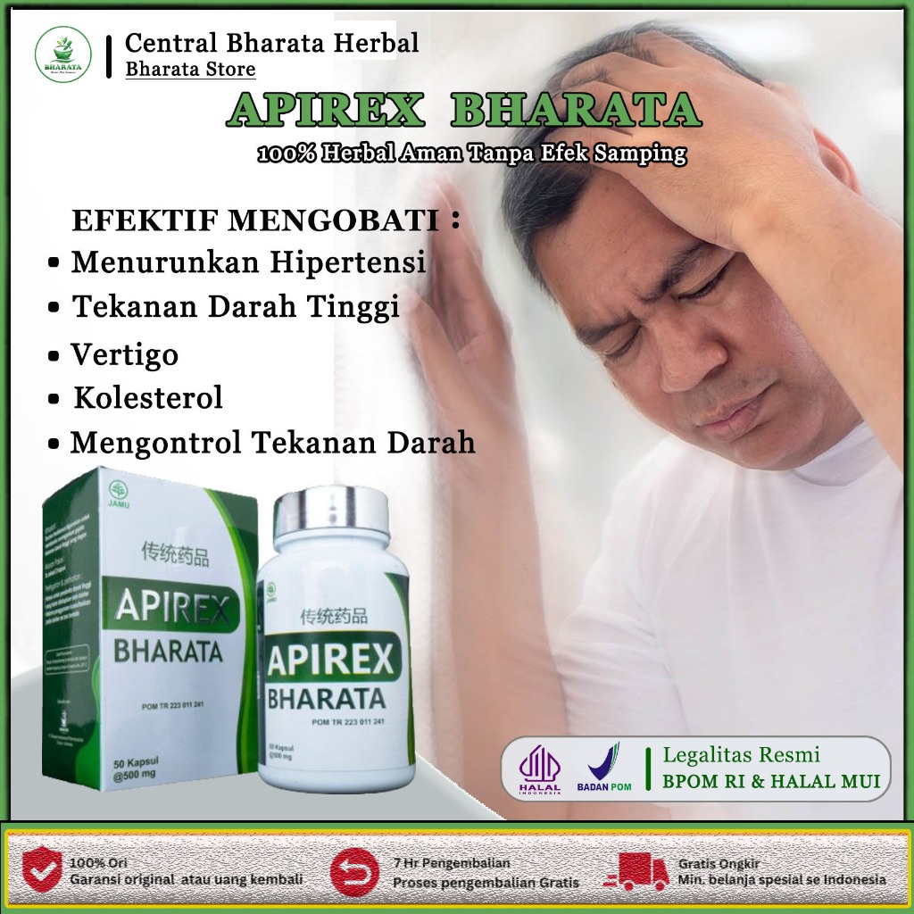 Jual Obat Hipertensi - Kolesterol - Darah Tinggi - Vertigo - Apirex ...