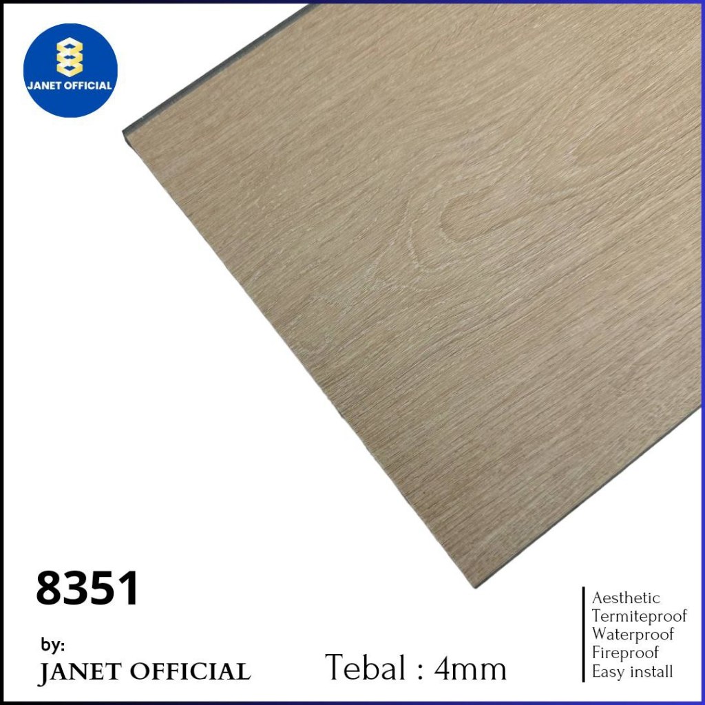 Jual SPC LANTAI Wood Flooring 4mm Parket Parkit Parquet Klik 1220mm X 180mm JANET OFFICIAL ...