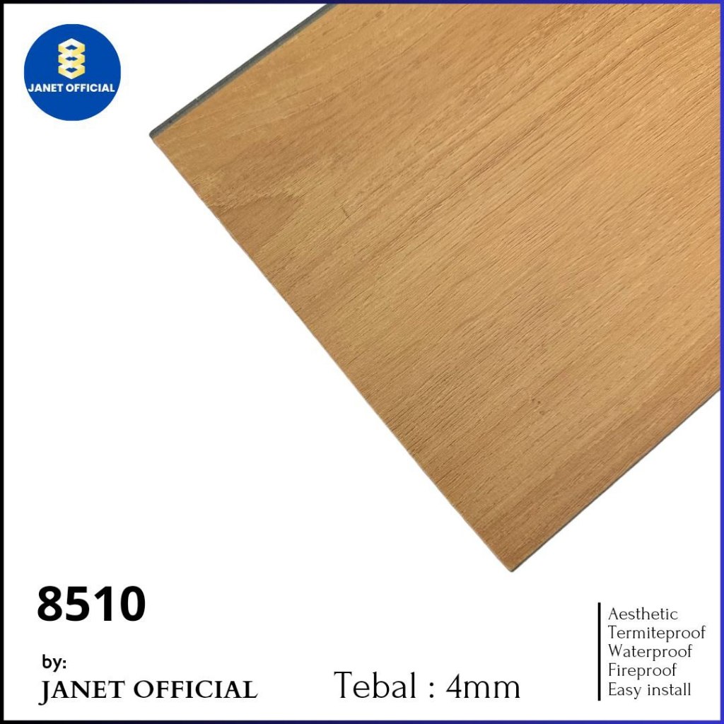Jual SPC LANTAI Wood Flooring 4mm Parket Parkit Parquet Klik 1220mm X 180mm JANET OFFICIAL ...