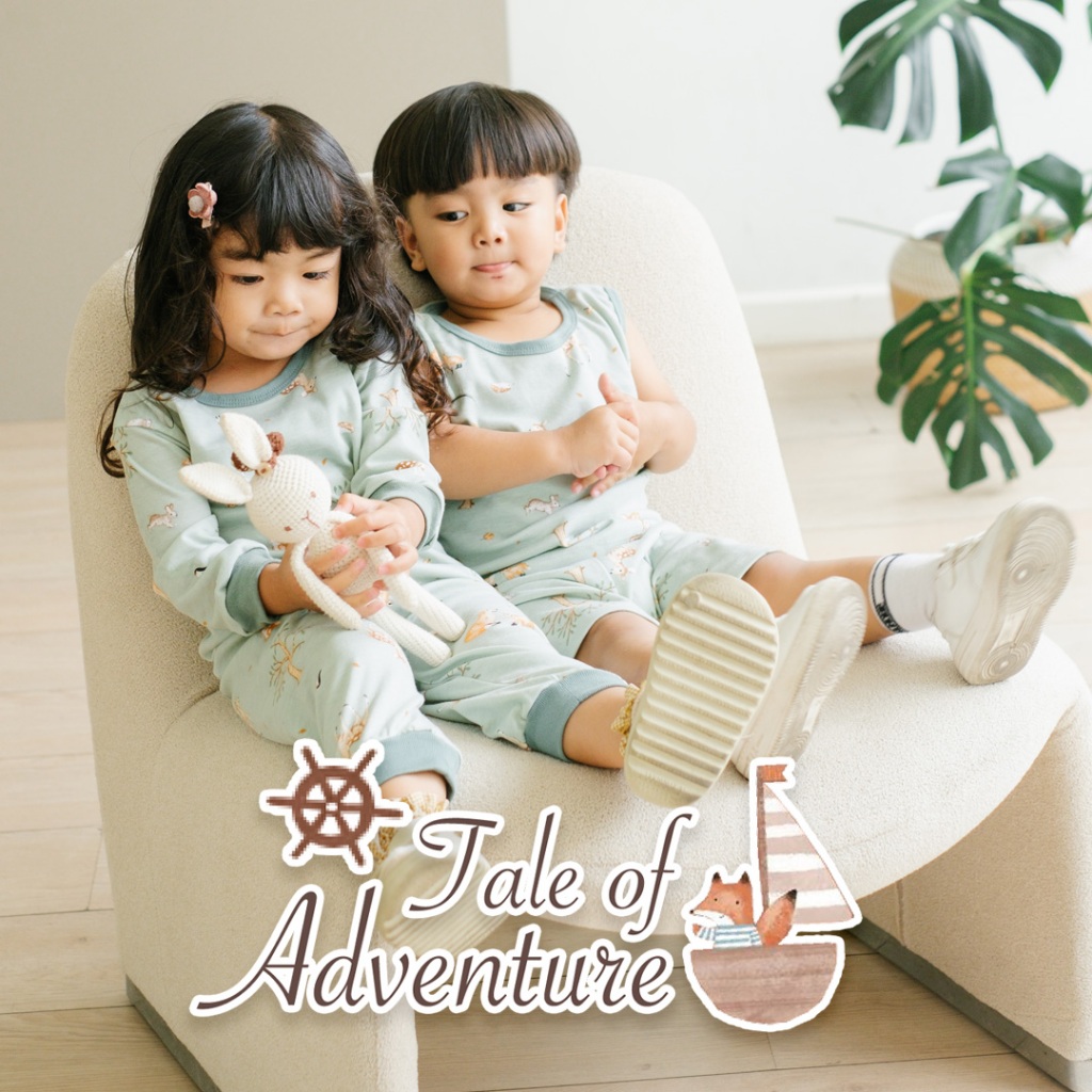 Jual KABOCHAN Setelan Piyama Fullprint Anak 1-5 Tahun Katun | Tale of ...
