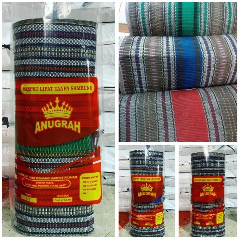 Jual Tikar Lipat Tenun Tikar Hajatan 180x300 Tanpa Sambungan | Shopee ...
