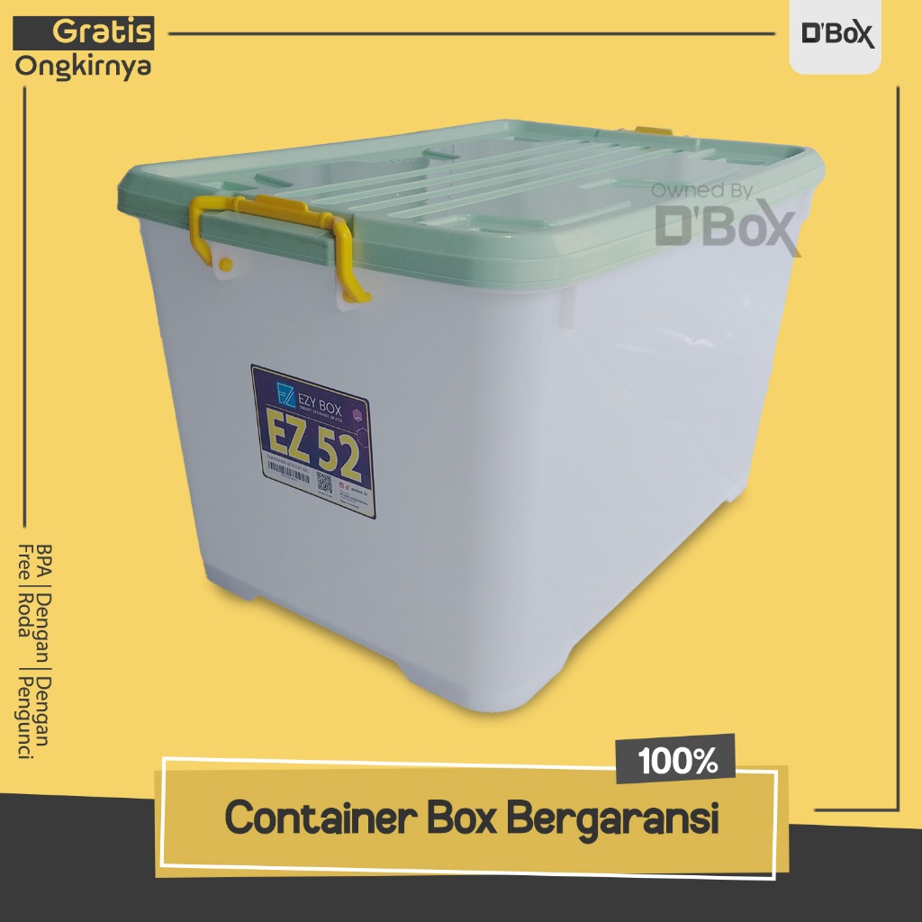 Jual [FREE ONGKIR] Kontainer Box Murah 52 Liter Kotak Penyimpanan Awet ...