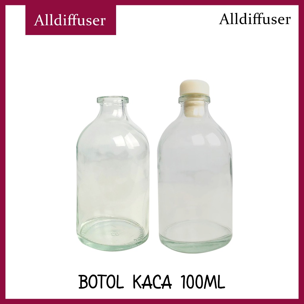 Jual [ALLDIFFUSER] Botol Kaca VIAL AMBER / botol Diffuser 100ml/ BOTOL ...