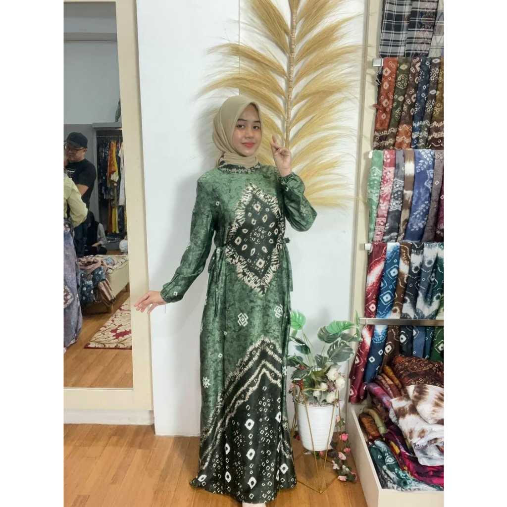 Jual GAMIS JUMPUTAN DRESS BATIK NURA VINTAGE TALI PRINTING PALEMBANG ...