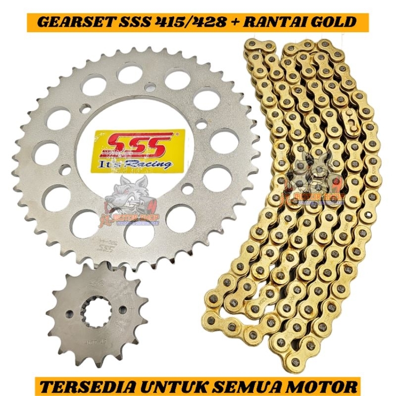 Jual Gear set Gir Set SSS 428 415 Yamaha R15 VVA - R15 V3 - XSR 155 Vixion R 155 MT15 MT 15 R15 ...
