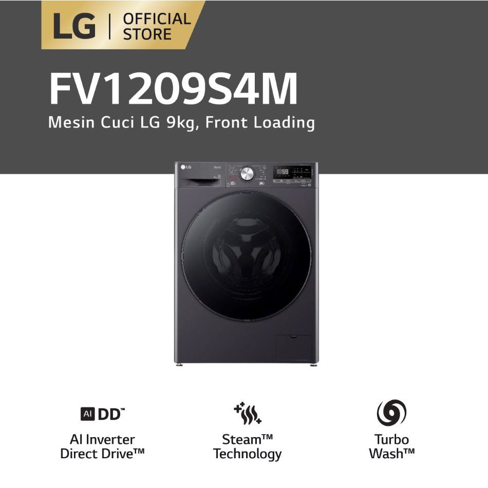 Jual LG FV1209S4M FB1209S5W MESIN CUCI FRONT LOADING 9 KG INVERTER ...