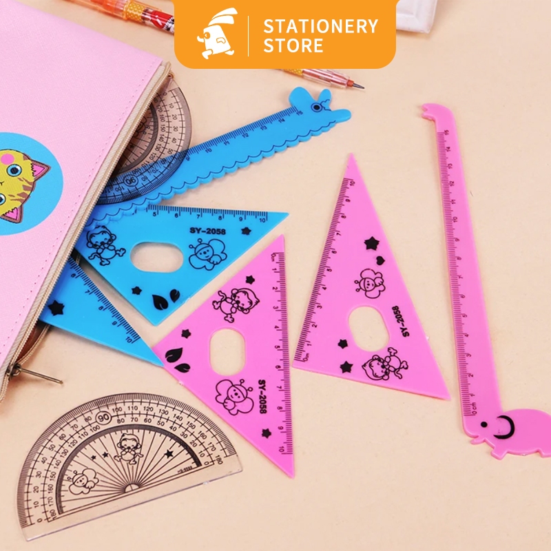 Jual 15cm Penggaris / Penggaris Plastik 1 Set 4 Model -Rabbit ...