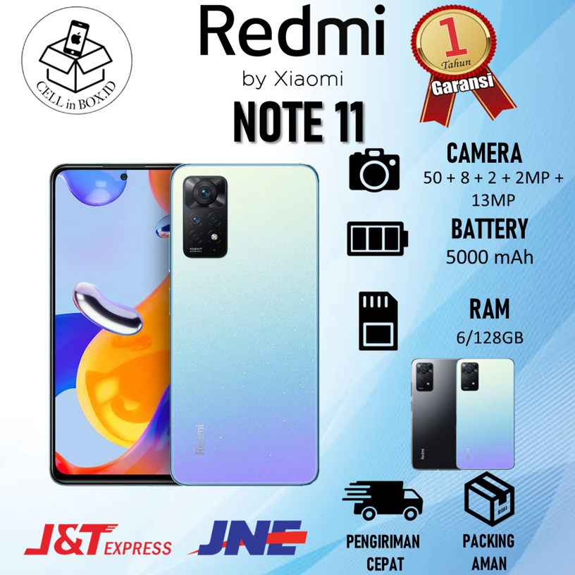 Jual (ADA BONUS )Smartphone XIAOMI Tipe REDMI NOTE 11 6/128GB Fullset ...