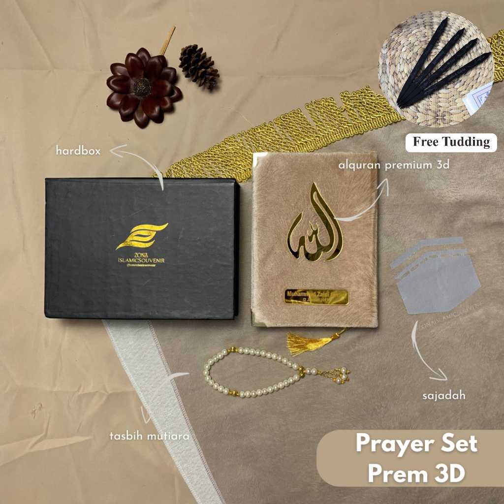 Jual Paket Prayer Set Premium 3D | Prayer Set Sajadah Alquran Tasbih ...