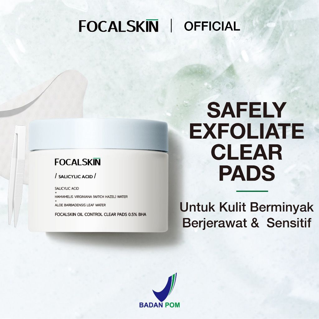 Jual FOCALSKIN Clear Pad 60 Pads / Kapas Eksfoliasi Wajah / Double ...