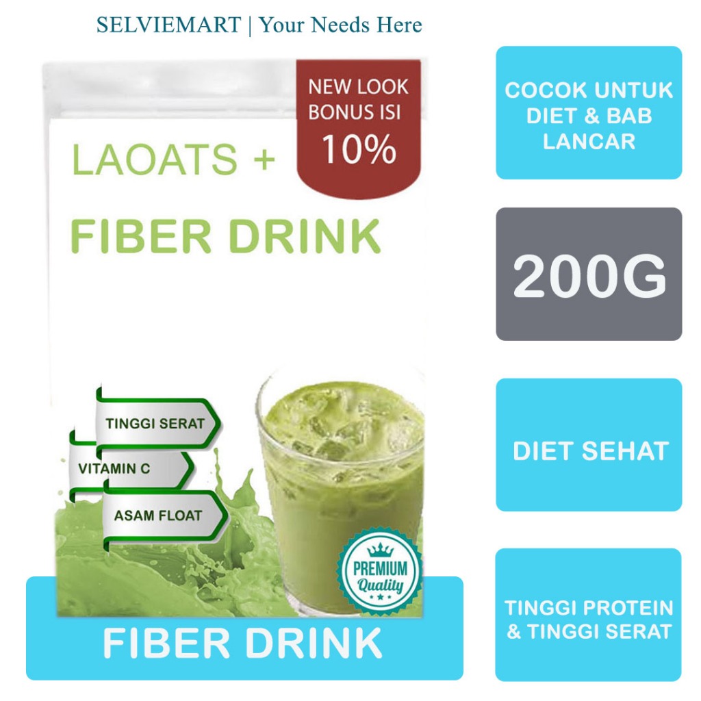 Jual Psyllium Husk Riber Drink Minuman Diet Pelangsing Susu Low Fat ...