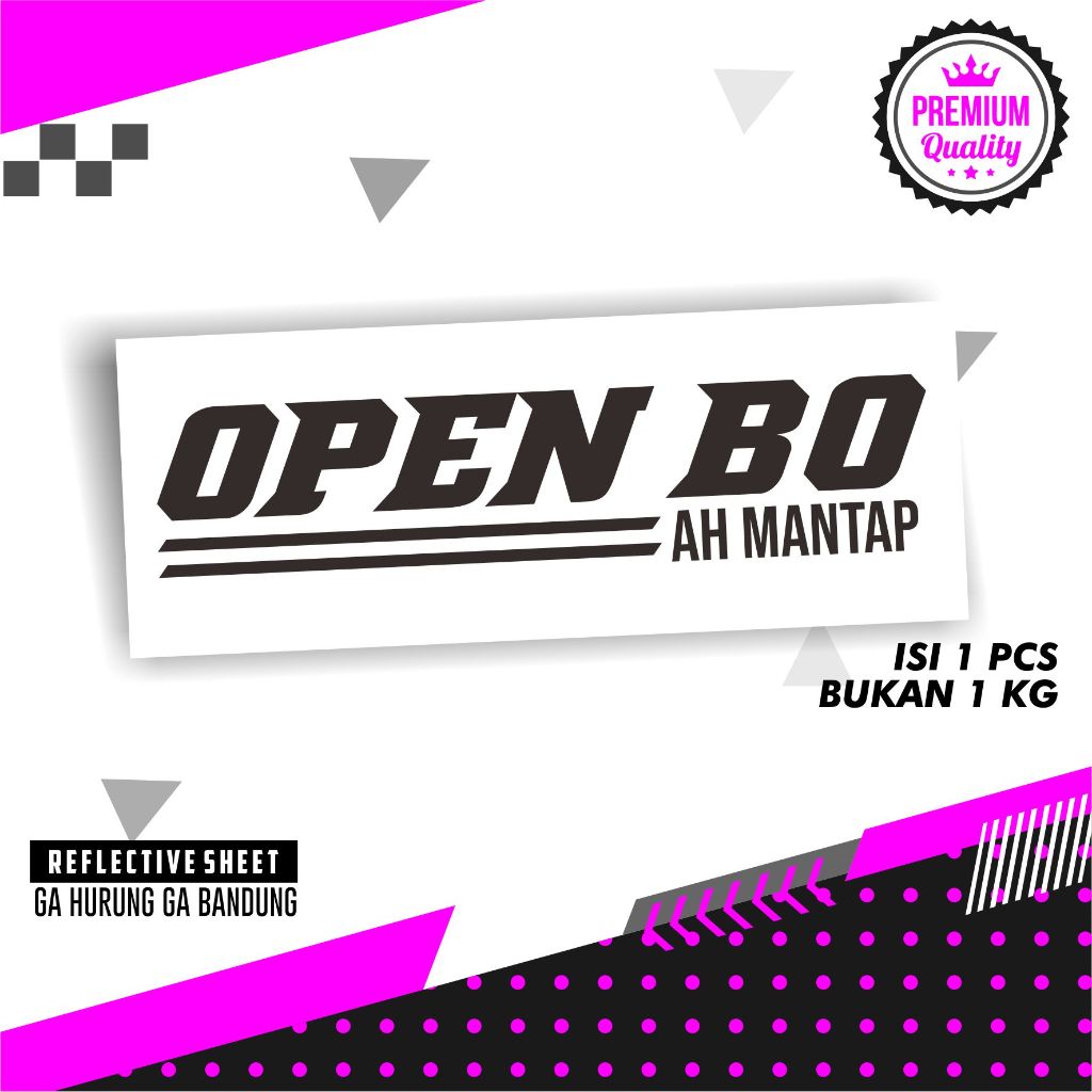 Jual Stiker Motor Open BO Sticker OpenBO Cutting Variasi Motor Keren ...