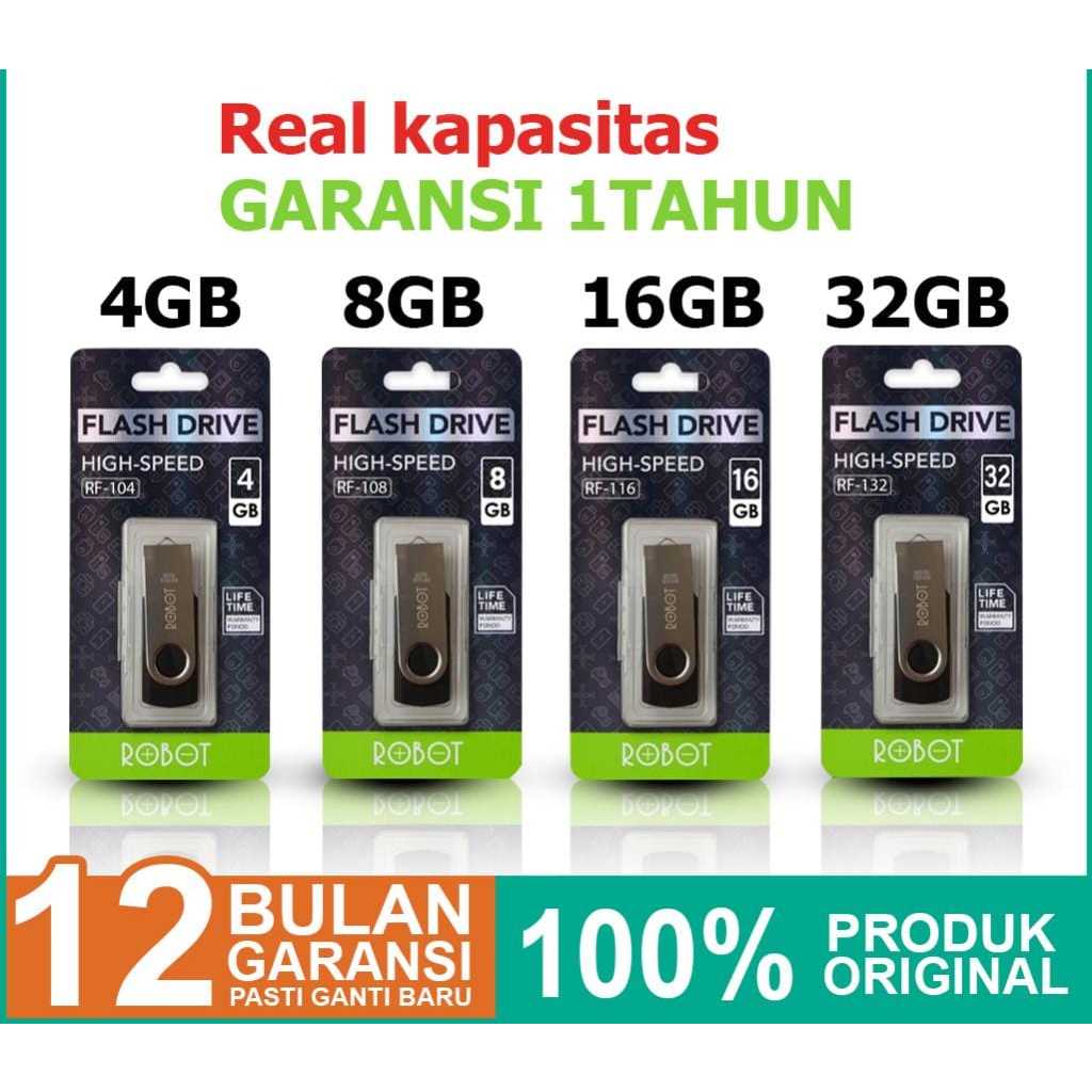 Jual Flashdisk Robot Original 4GB / 8GB / 16GB / 32GB USB 2.0 Flash ...